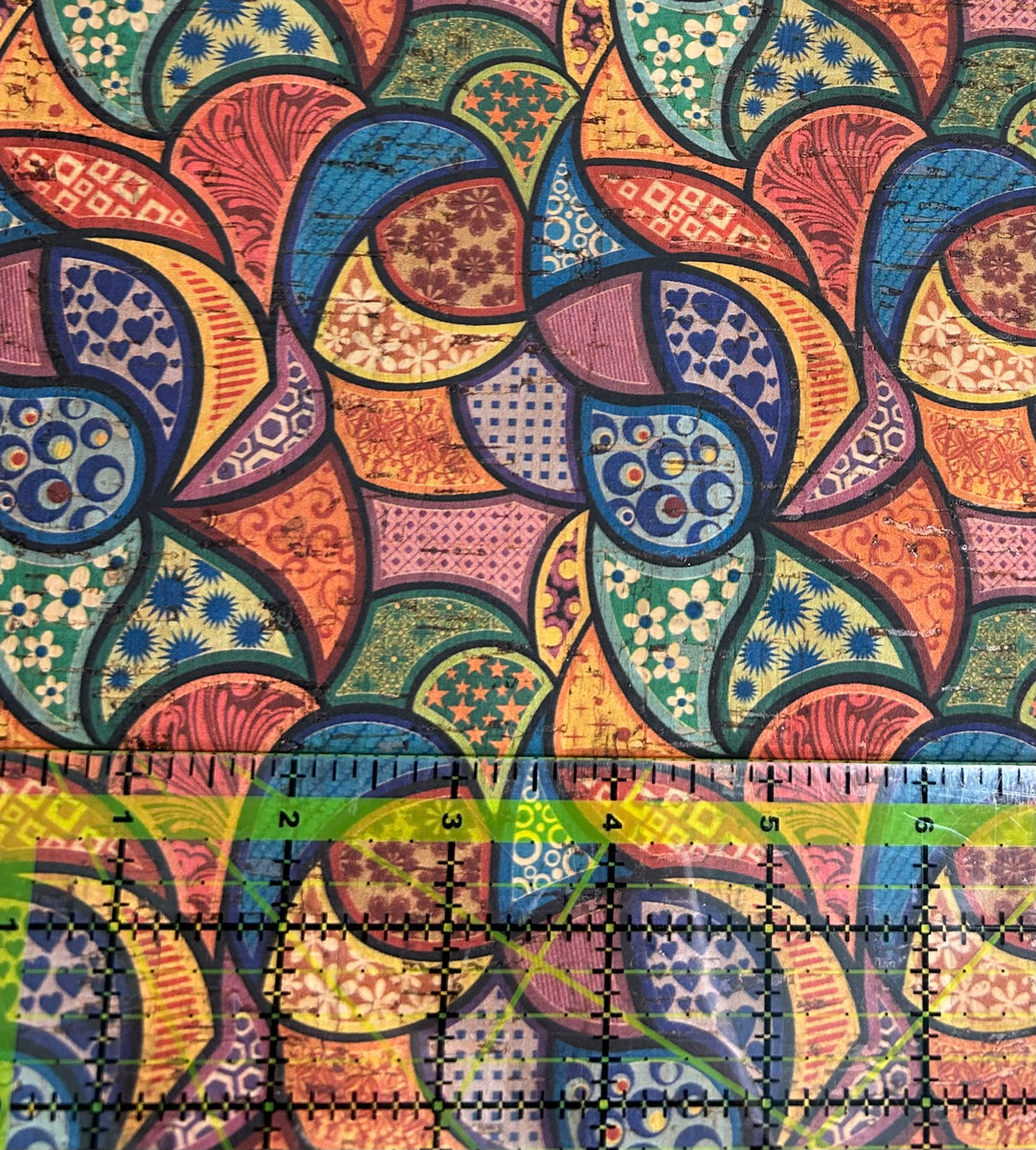 Abstract Tiles Cork Fabric – Cork and Cloth